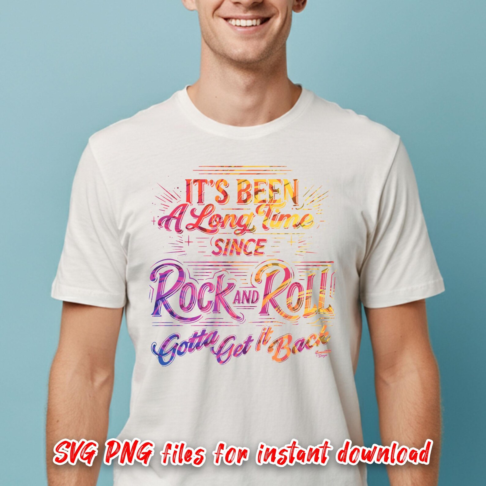 Rock and Roll Music SVG PNG: Seventies Song Graphic (digital Files) - Etsy