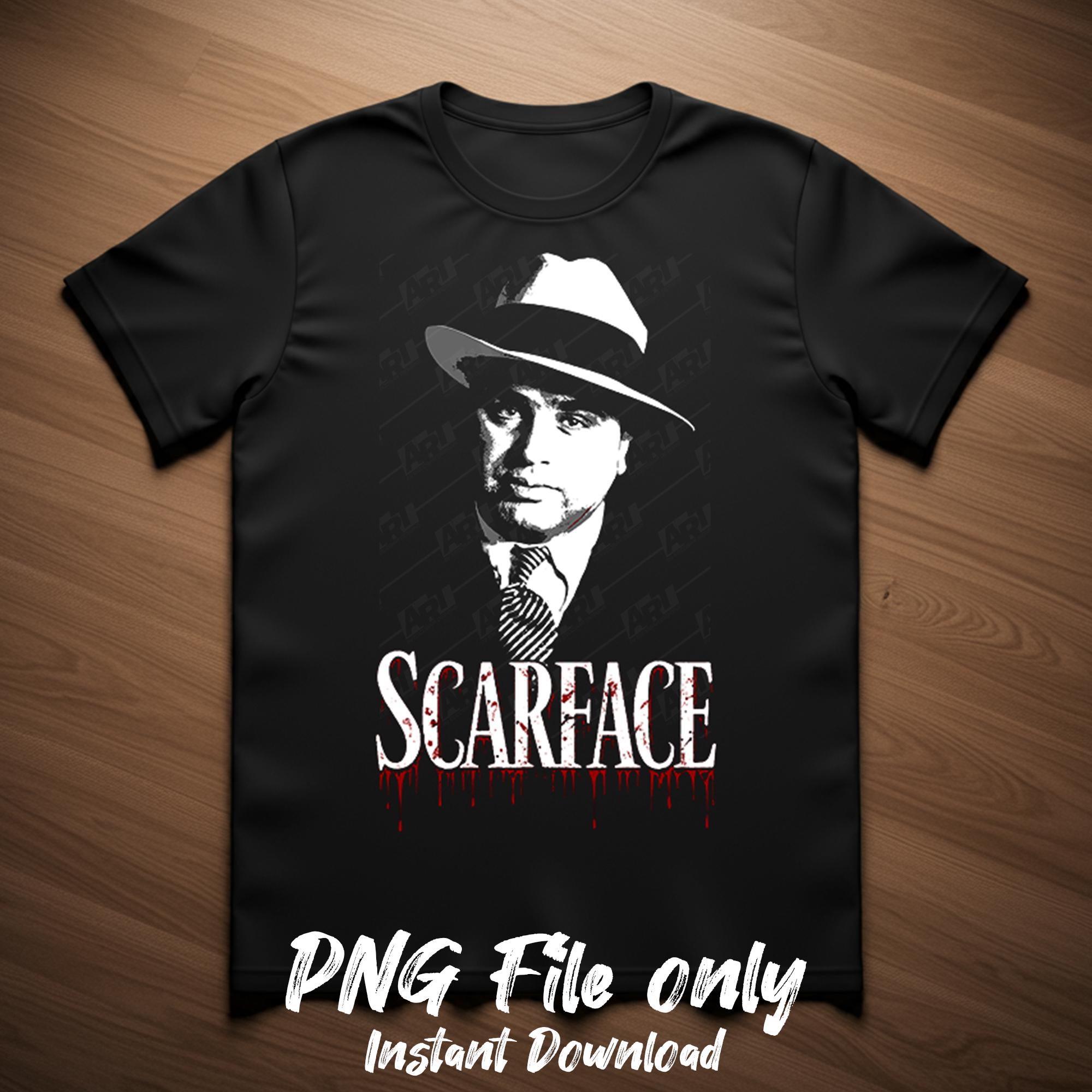 SCARFACE Al Capone SVG PNG | Classic Gangster Digital Design for T ...