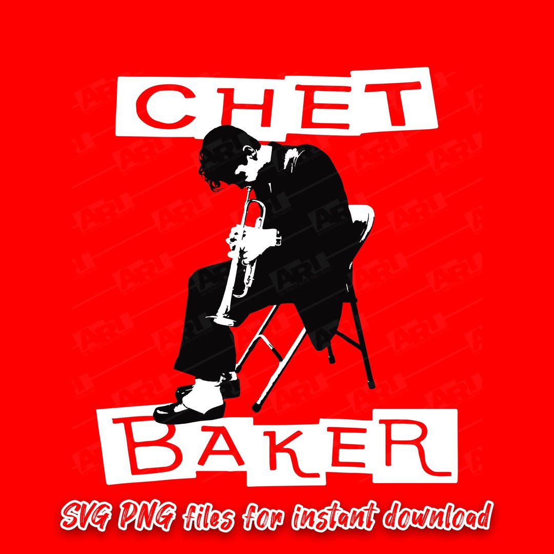 Chet Baker Jazz Trumpeter SVG PNG Clipart (digital Files) - Etsy