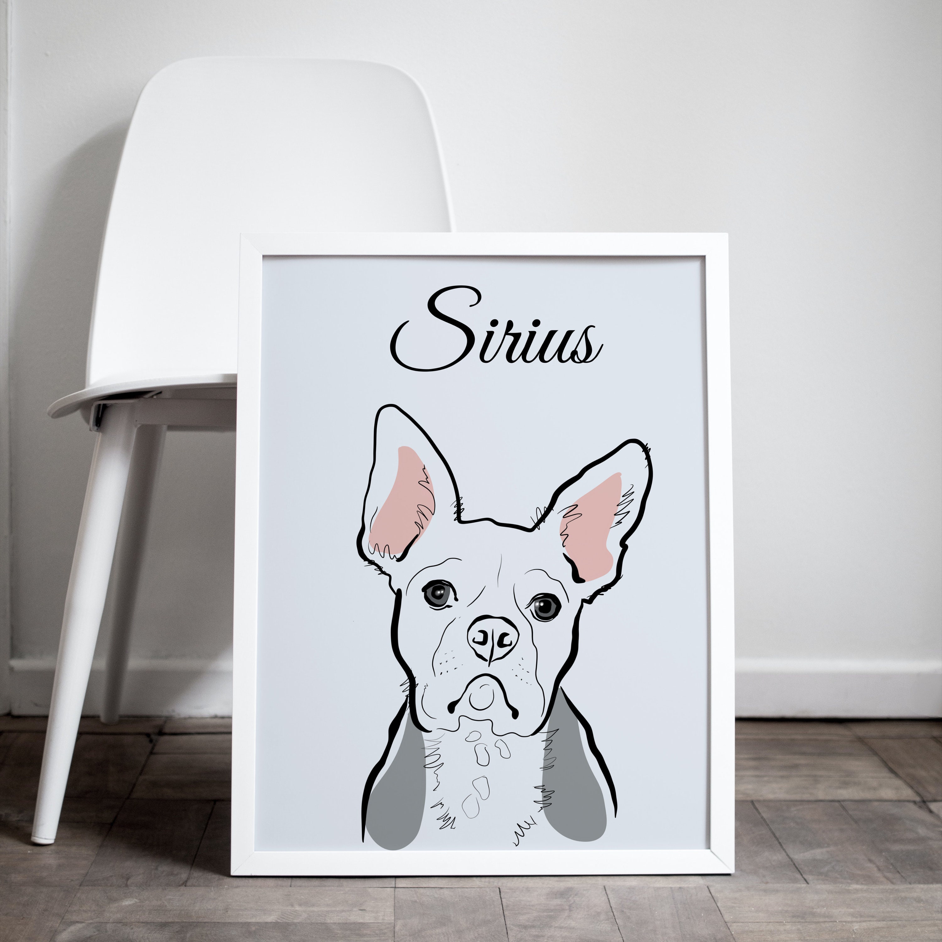 Custom Pet Portrait Line Art Pet Portrait One Line Drawing Personalized ...