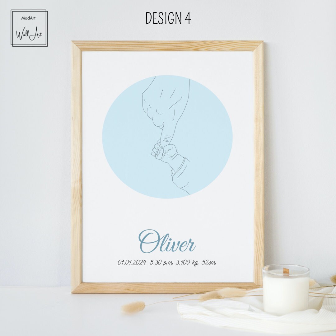 Personalized NEUBORN POSTER, Custom Baby Portrait, SKETCH From Photo ...