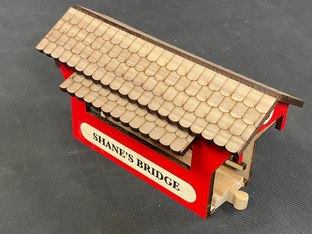 Toy Train Covered Bridge - Wood - Personalized - Custom - Child's Train ...