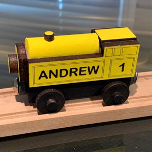 Wood Toy Train Personalized Custom Magnetic Child's Train Thomas Brio ...