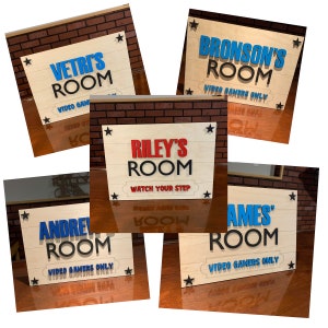 Personalized Room Sign for Kids Gamer Room Boy Room Decor - Etsy