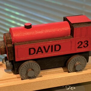Wood Toy Train Personalized Custom Magnetic Child's Train Thomas Brio ...