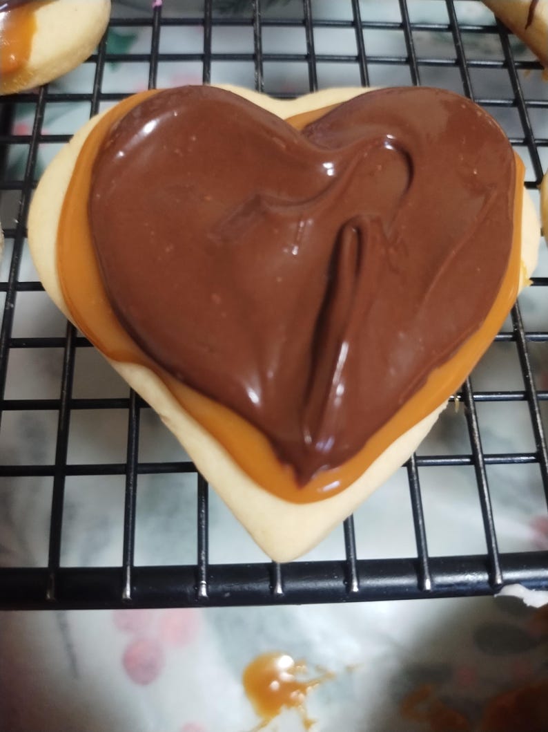 Carmel Shortbread Cookie - Etsy