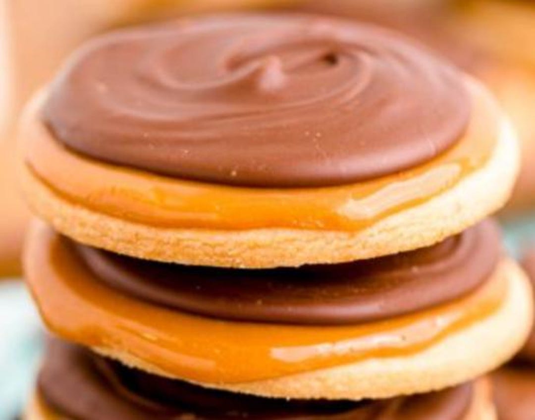 Carmel Shortbread Cookie - Etsy