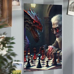 Evil Dragon Chess 8x12 Classic Wall Poster - Etsy