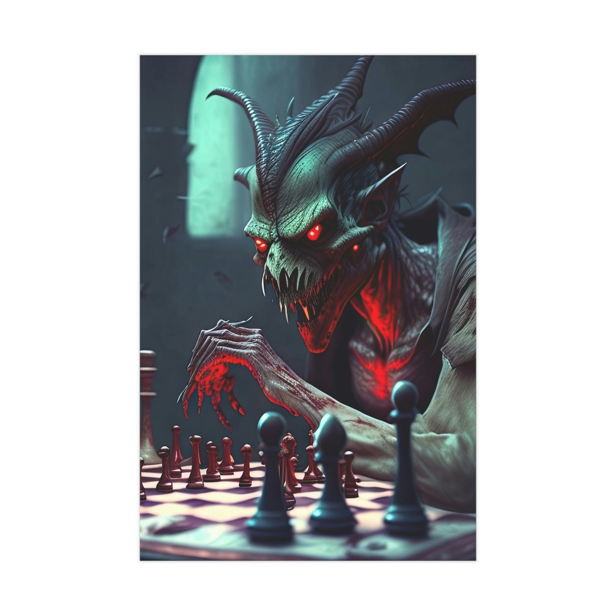 Horror Chess 8x12 Classic Wall Poster - Etsy