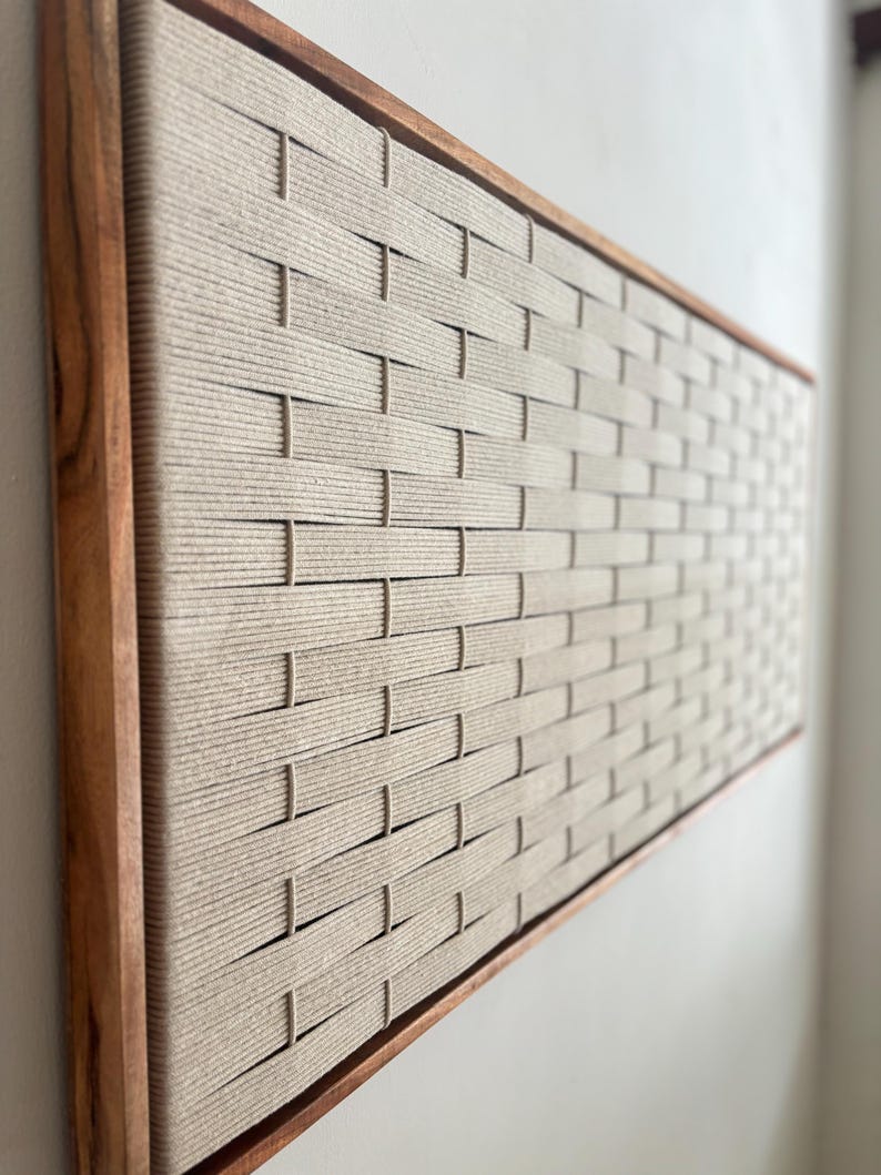 Framed Woven Tapestry: Modern Handmade Cotton Wall Art - Etsy