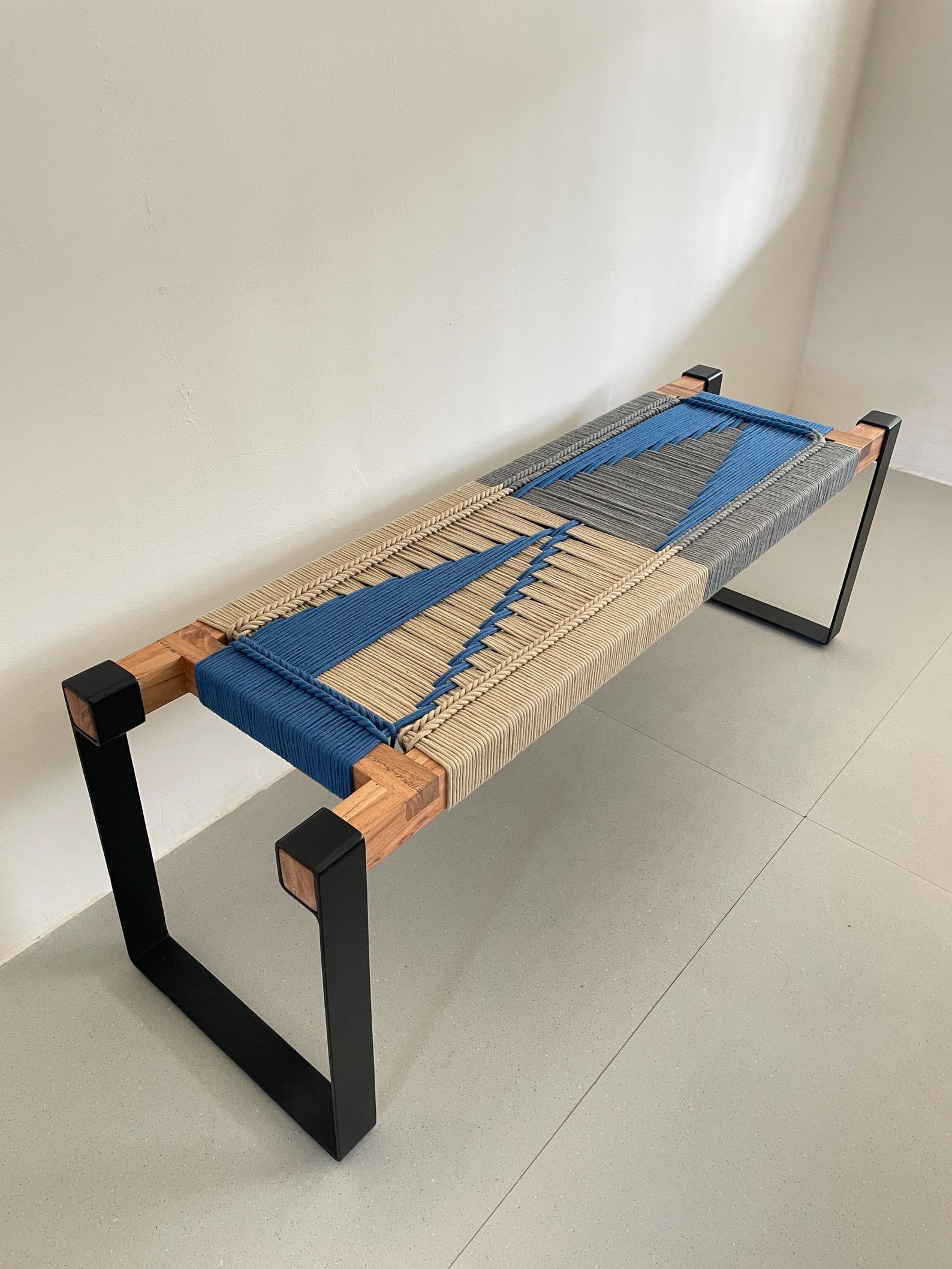 Mid-century Bench • Woven Bench • End of Bed Bench • Mudroom Bench ...