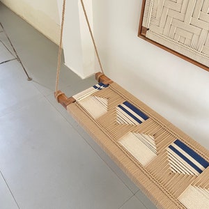Woven Swing, Swing Bench, Swing Chair, Rocking Bench, Wooden Swing ...