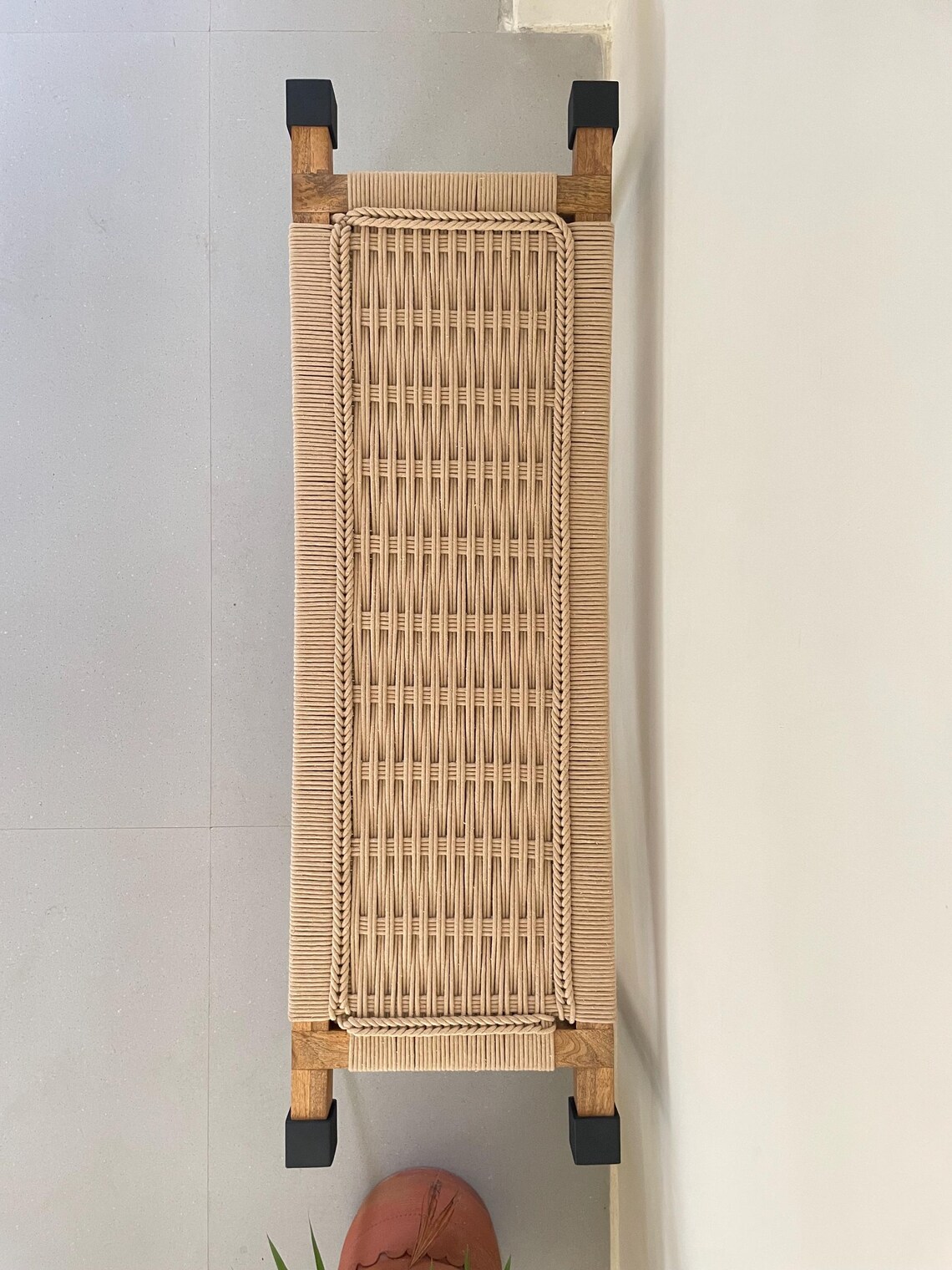 Woven Bench Modern Entryway Bench End Bench Metal Bench Charpoy Bench ...