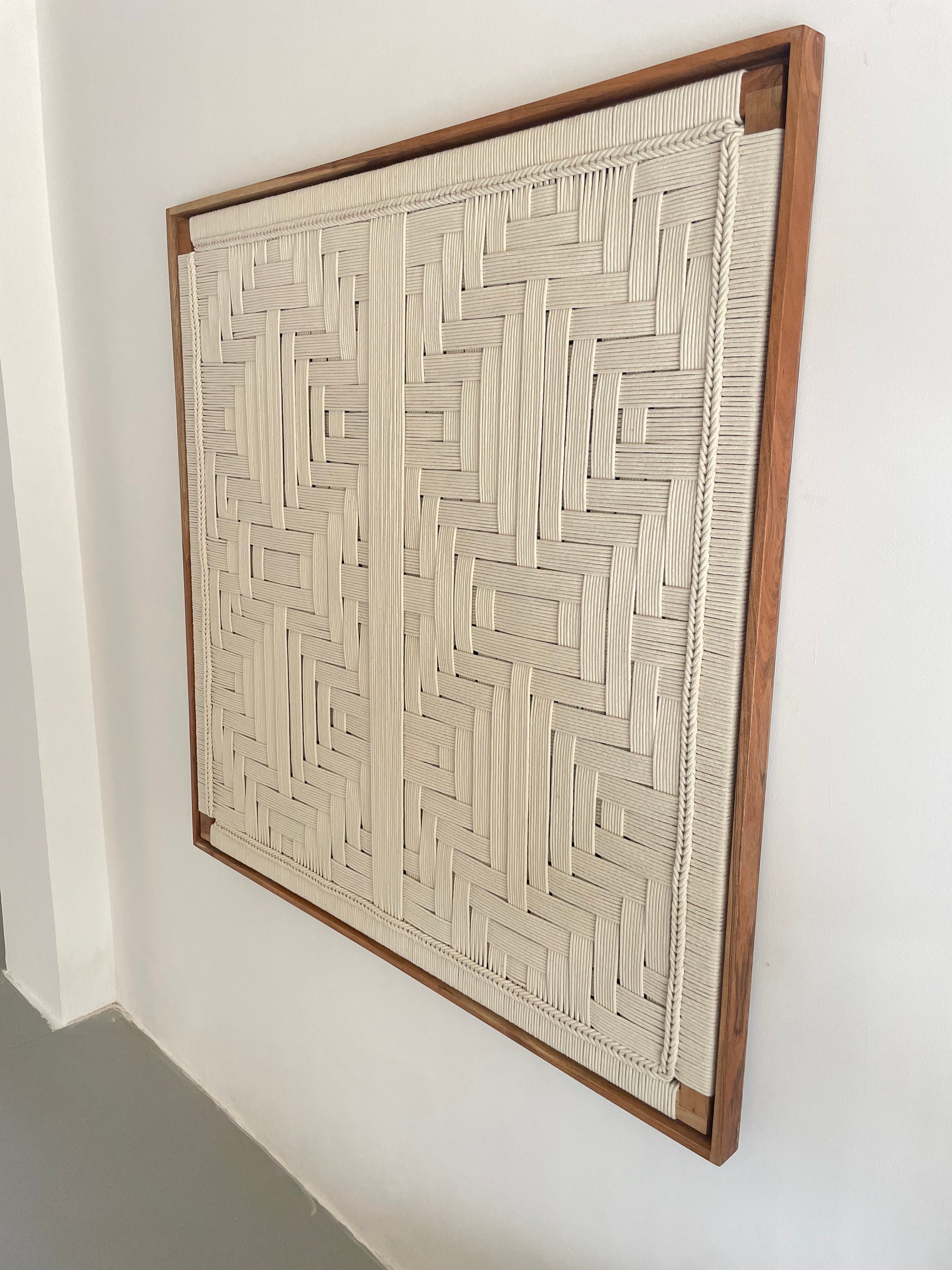 Framed Woven Wall Art Decoration Tapestry Wall Hanging Textile Art in ...