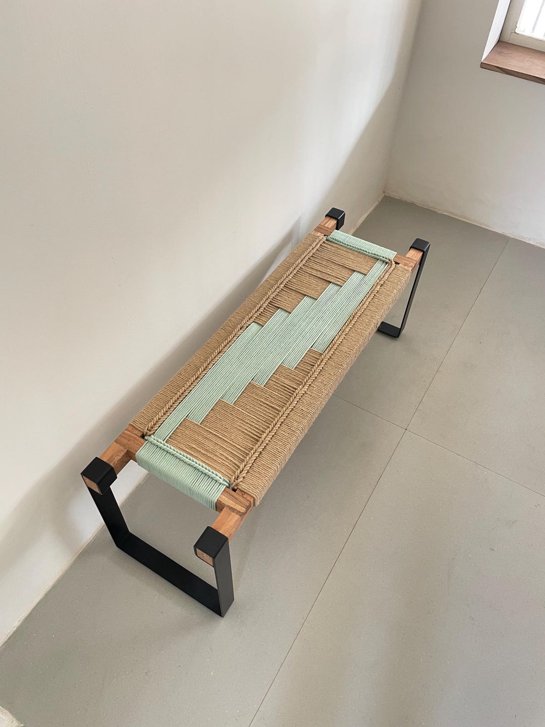 Mid-century Bench • Woven Bench • End of Bed Bench • Mudroom Bench ...