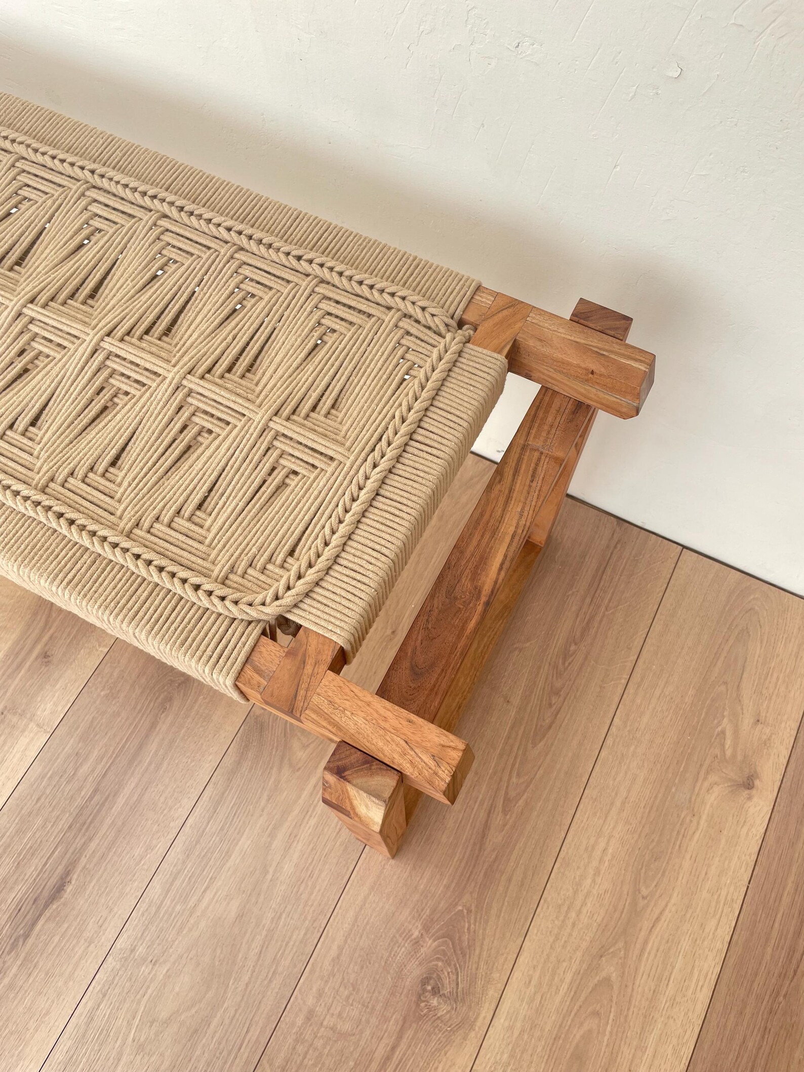 Mid-century Bench • Woven Bench • End of Bed Bench • Mudroom Bench ...