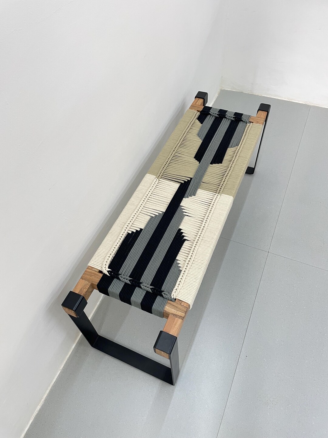 Modern Entryway Bench • Woven Bench • End Bench • Metal Bench • Charpoy ...