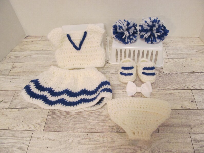 Rah, Rah, Rah Crocheted Cheer Leader Outfit Made for American Girl 18 ...