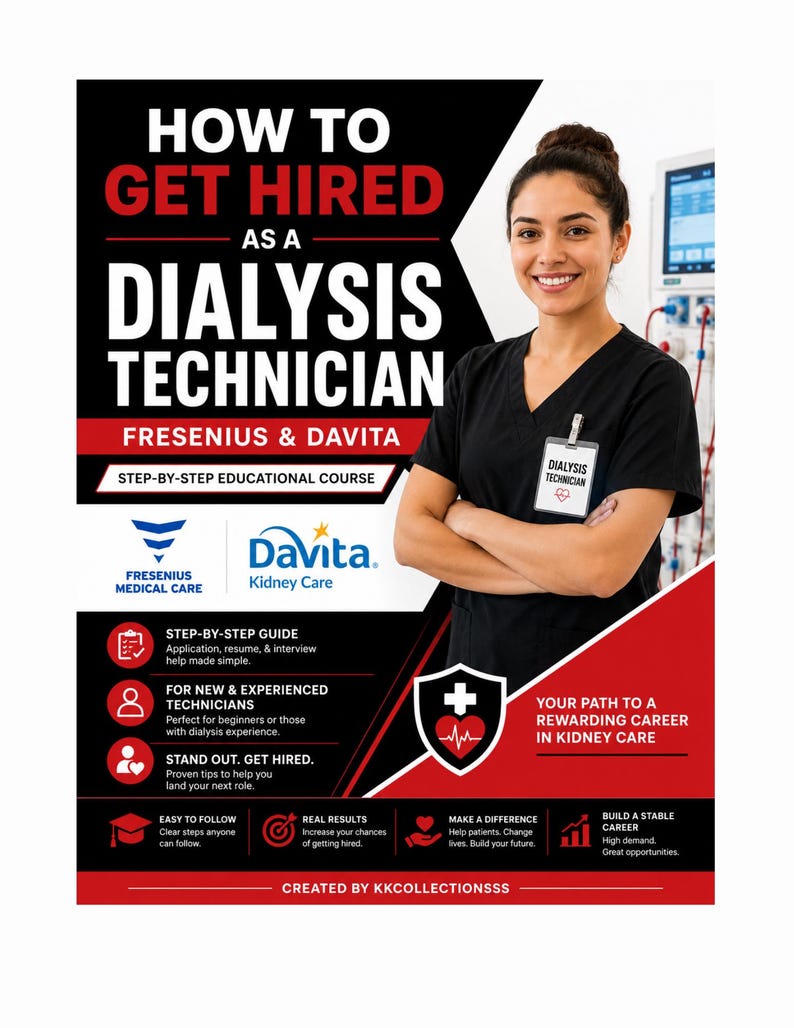 How to Get Hired as a Dialysis Technician Course | Fresenius & Davita ...