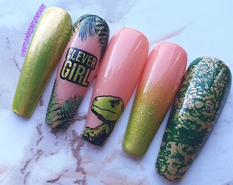 Jurassic Park Nails - Etsy