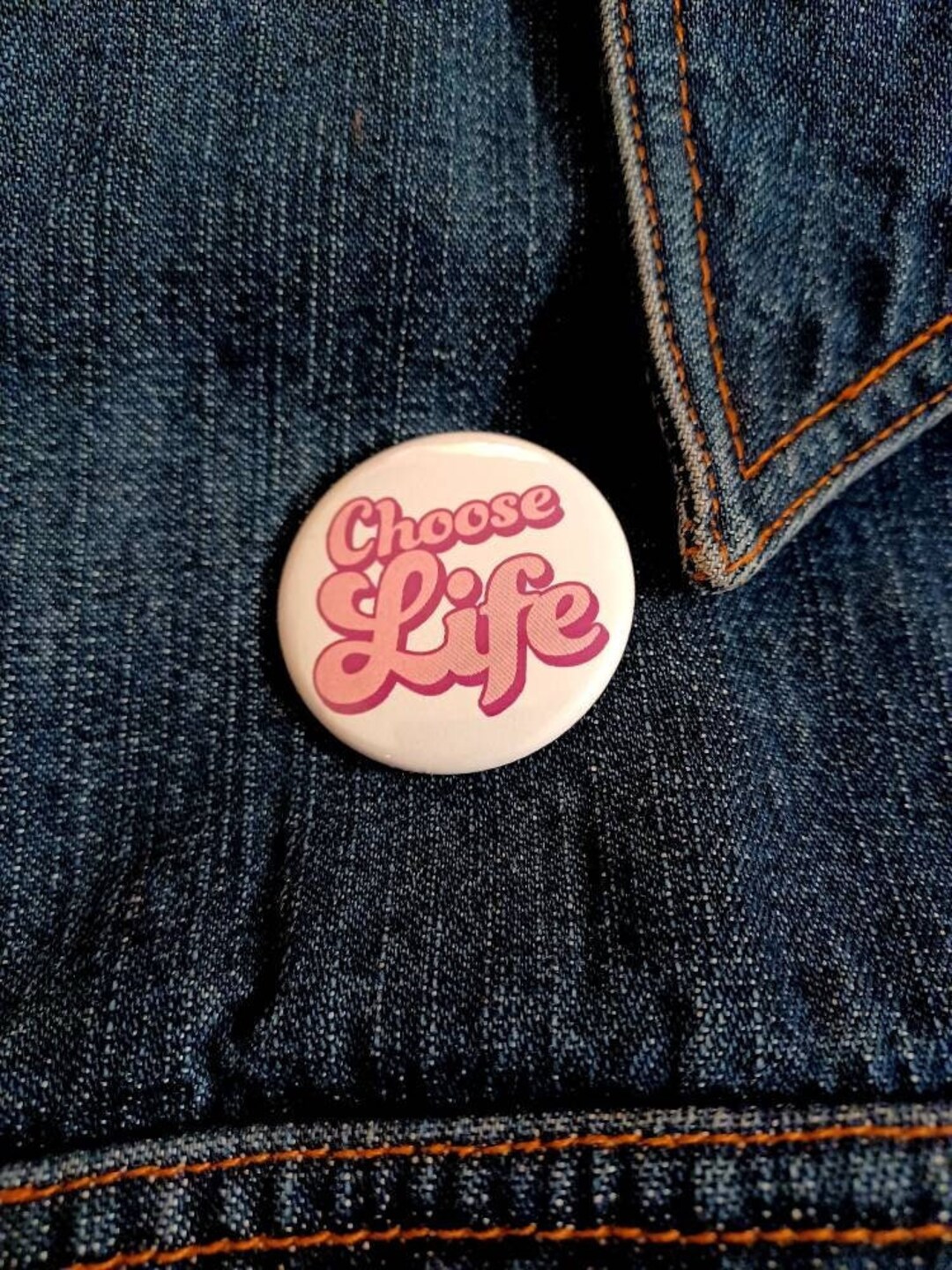 Choose Life Pro Life Pin Back Button - Etsy