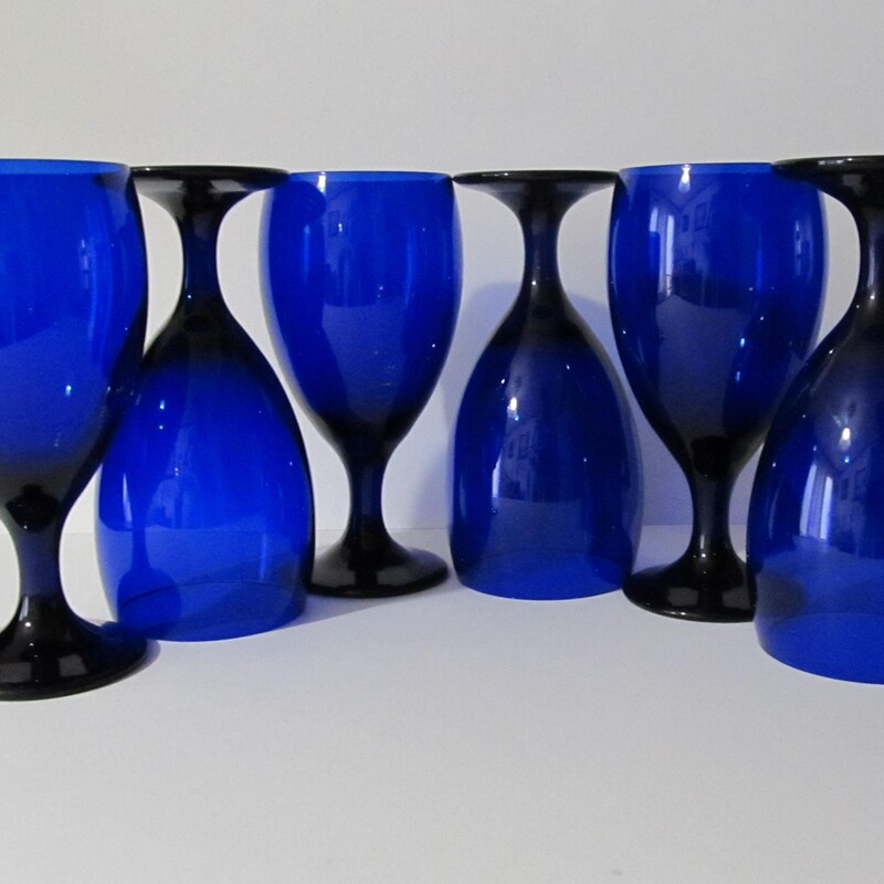 Cobalt Blue Goblets - Etsy