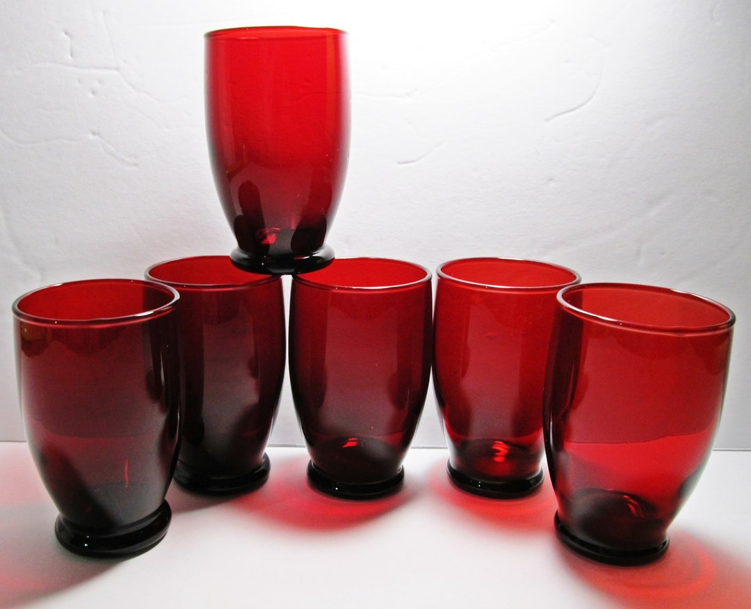 Vintage Anchor Hocking Baltic Royal Ruby Red Liqueur Cordial - Etsy