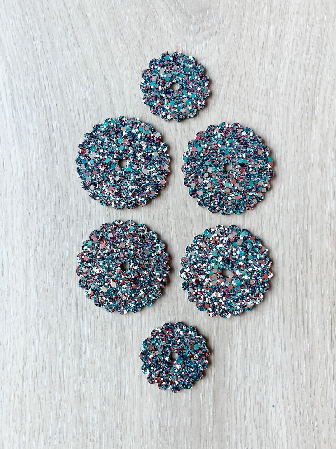 Mermaid Glitter Rosettes, Glitter Leather Rosettes in Pink and Teal ...