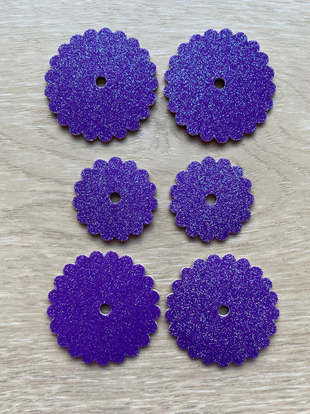 Purple Glitter Rosettes, Purple Leather Rosettes, Saddle Accessory ...