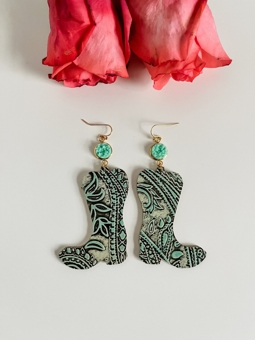 Cowgirl Boot Earrings, Cute Western Boot Earrings, Coastal Cowgirl ...