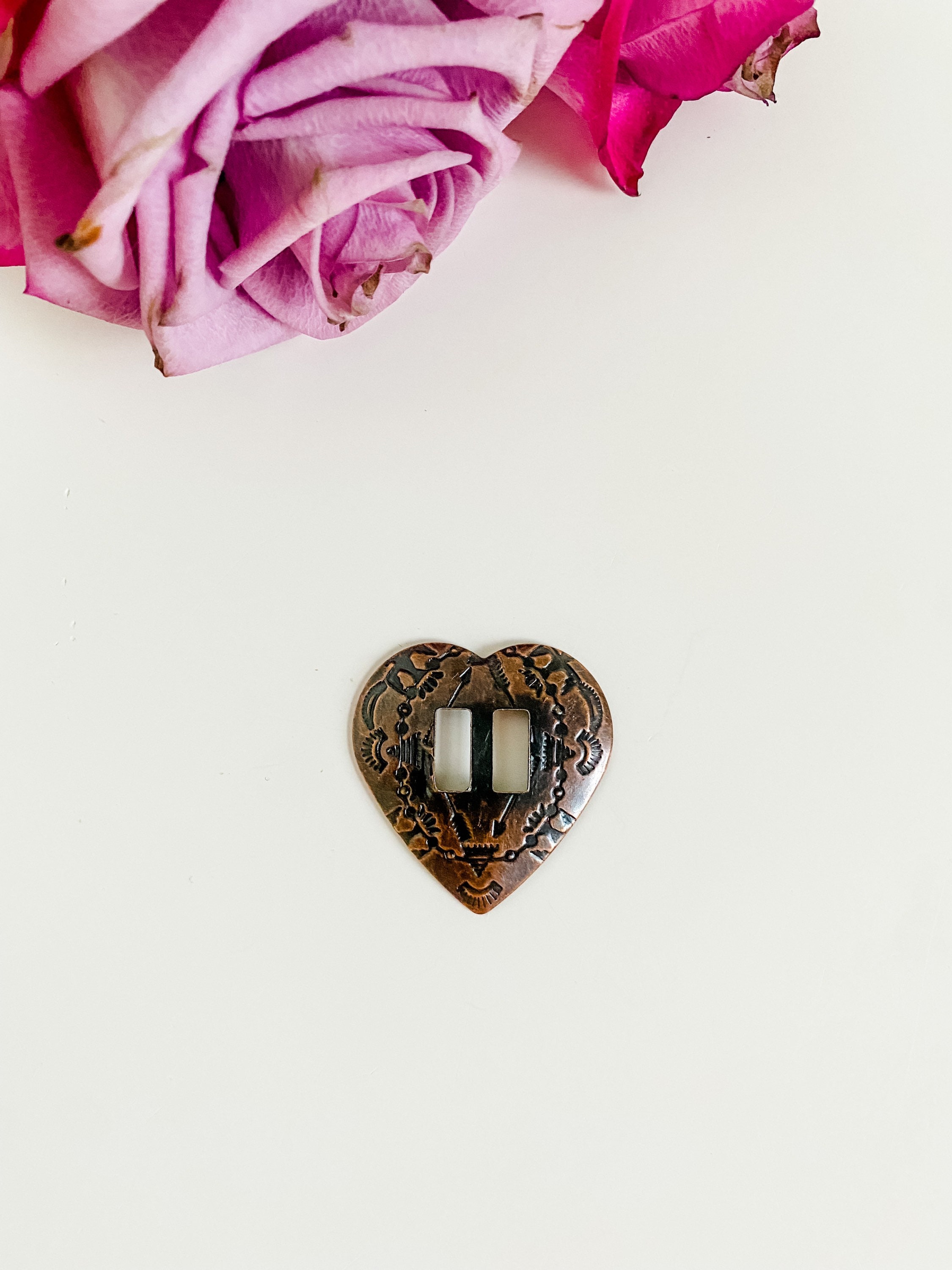 Heart Concho Hair Ties, Concho Hair Accessory, Heart Shaped Concho ...