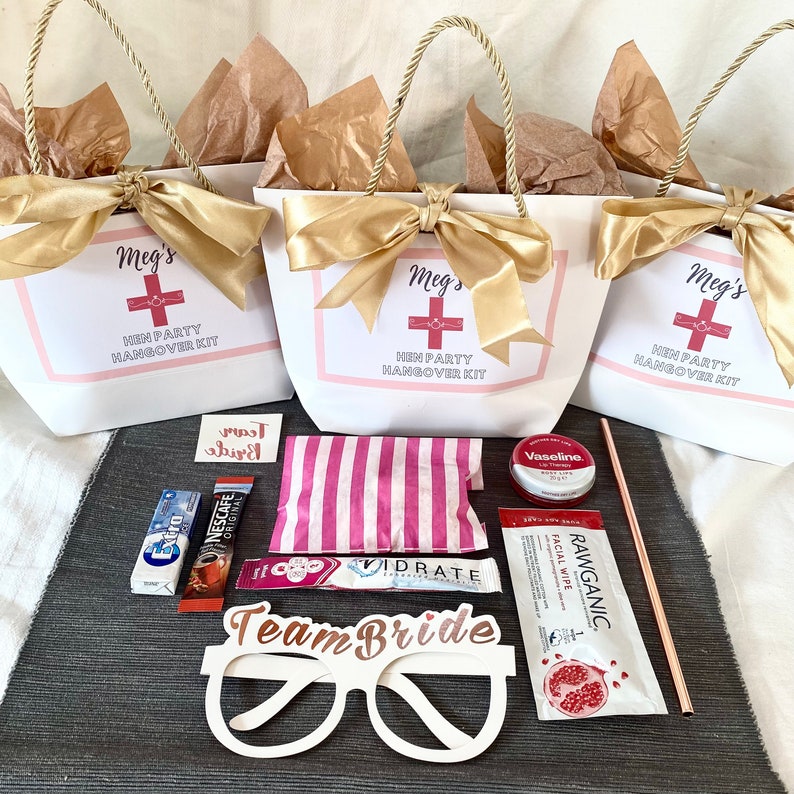 Hen Party Hangover Kit Filled Personalised Bag Etsy