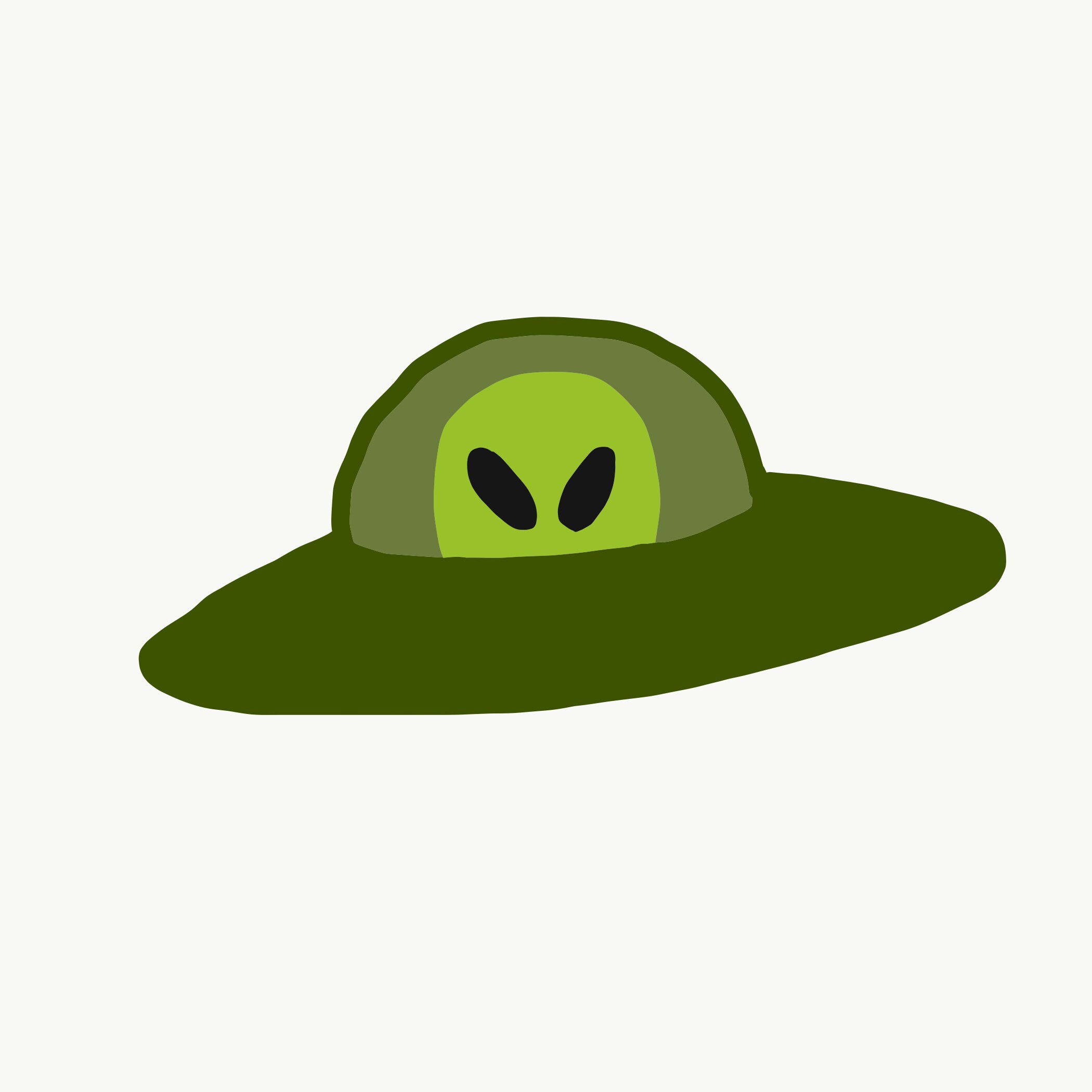 Green UFO Alien Handmade Design Template for Stickers, Crafts, Cricuts ...