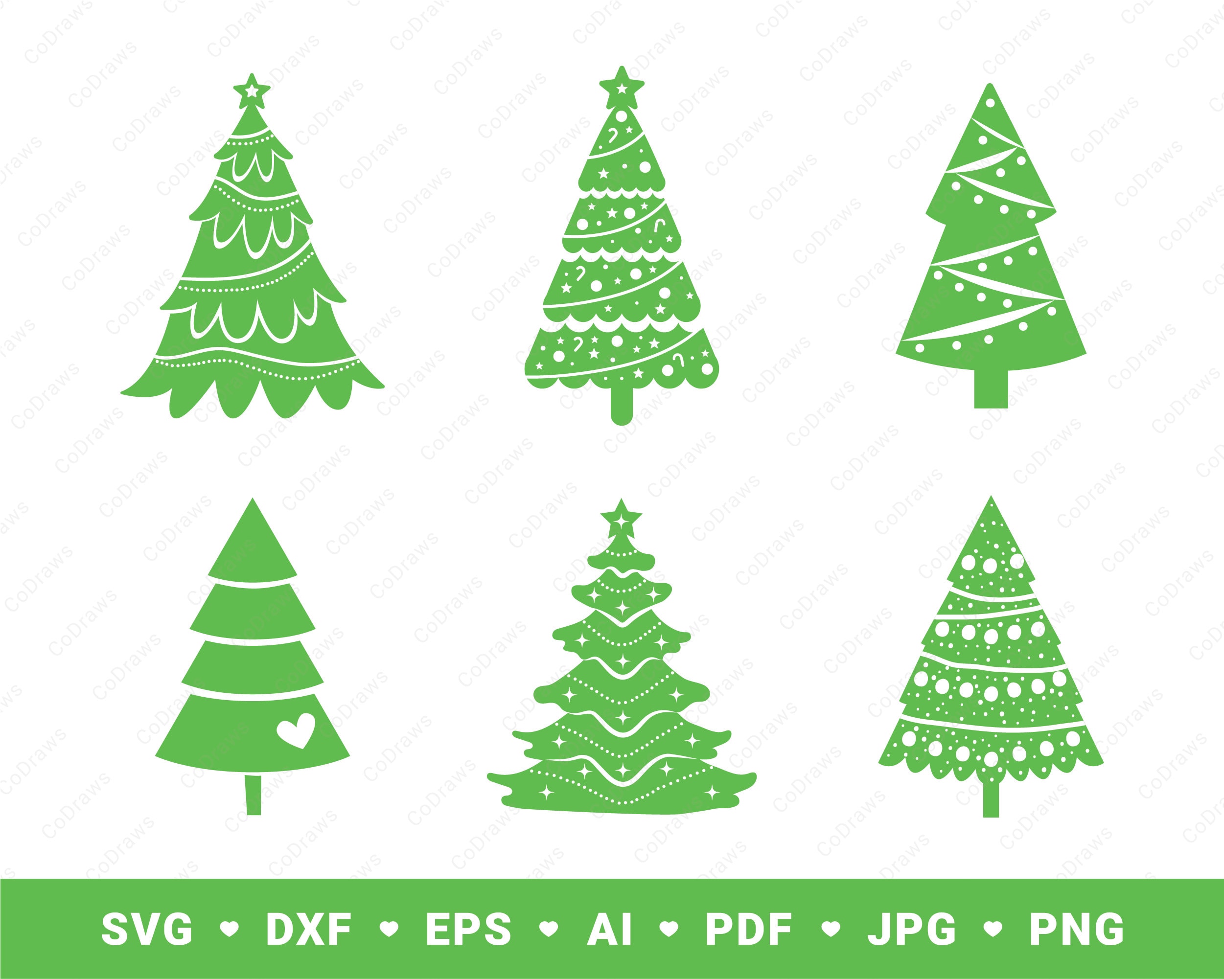 Christmas Tree svg Pine Tree svg Christmas Tree Clipart Svg | Etsy