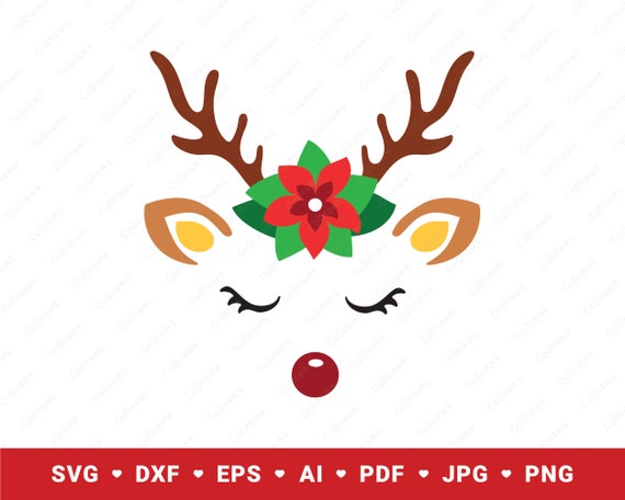Uso comercial de renos cara de reno SVG y clipart reno SVG y - Etsy España