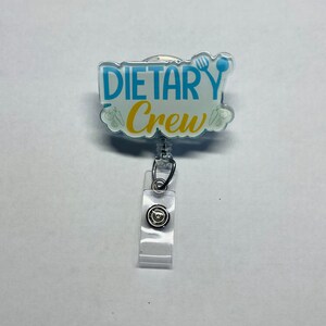 Badge Reels for Dietary, Housekeeping or Materials Managment Staff - Etsy