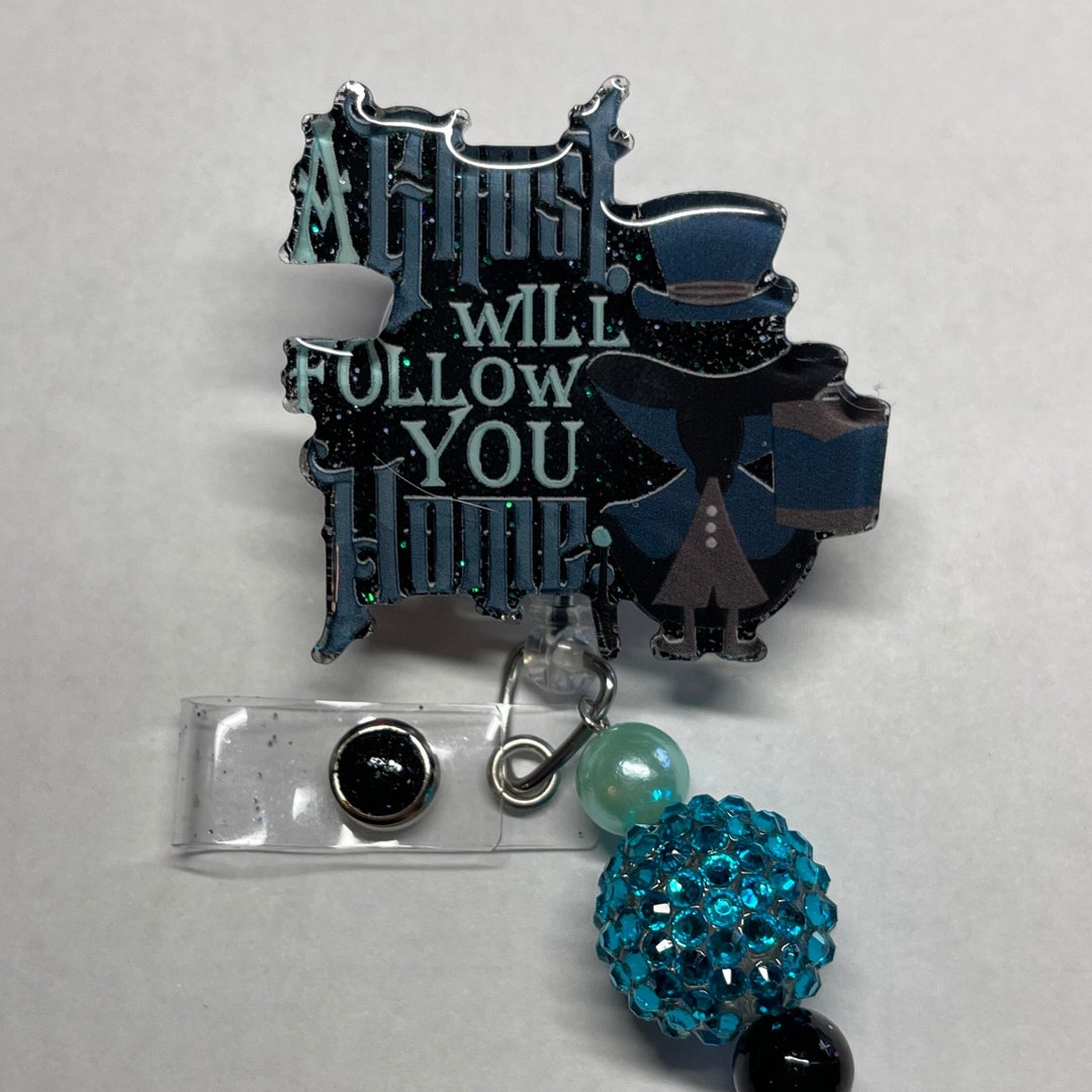 Haunted House Ghost Badge Reel. A Ghost Will Follow You Home! - Etsy