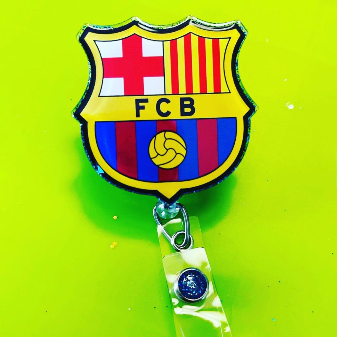 FC Barcelona Soccer Club Badge Reel With or Without Beads. - Etsy
