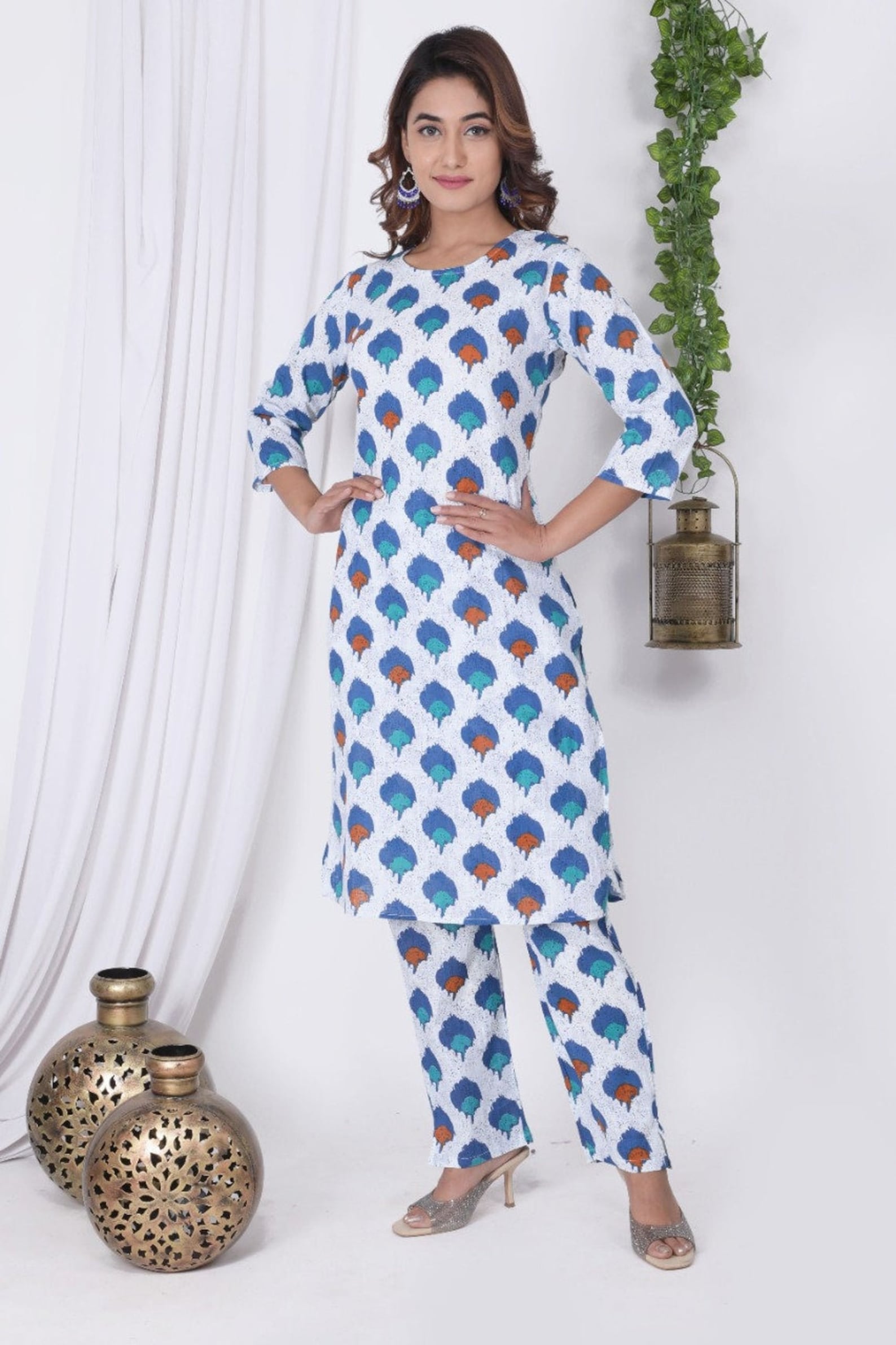 Women Indian Flared Anarkali Kurta White Partywear Kurtab Etsy