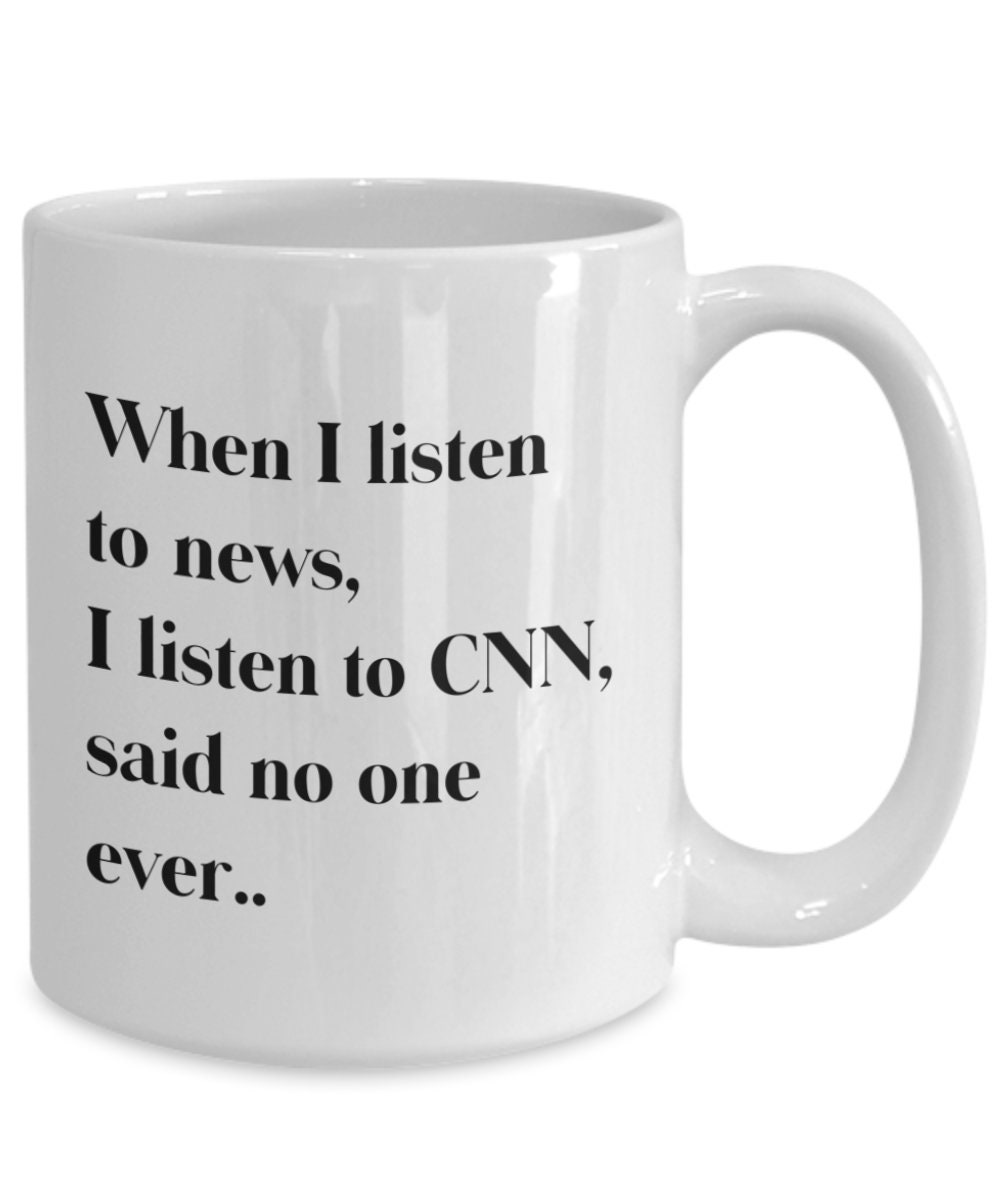 CNN news mug funny political fake news coffee CNN fake news | Etsy