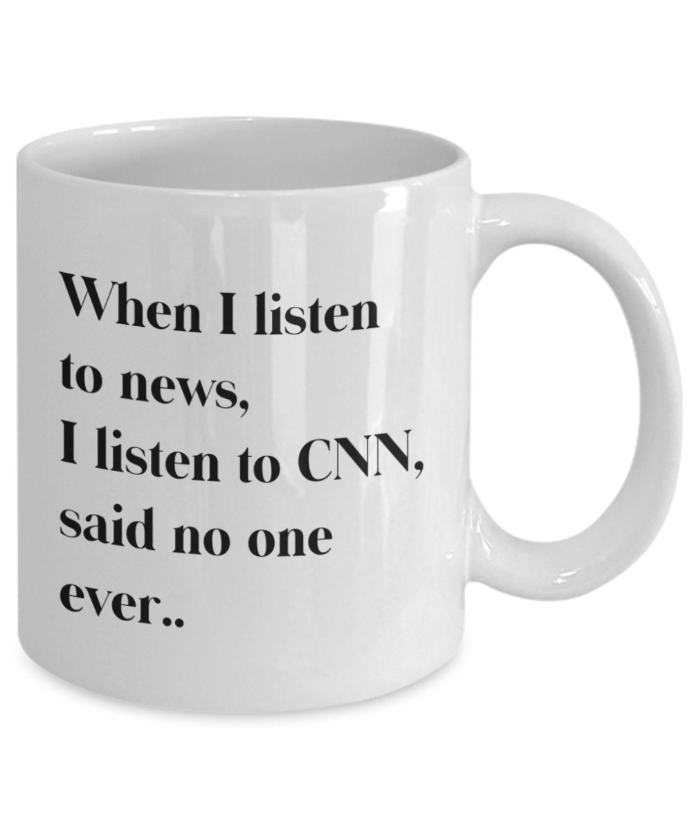 CNN news mug funny political fake news coffee CNN fake news | Etsy