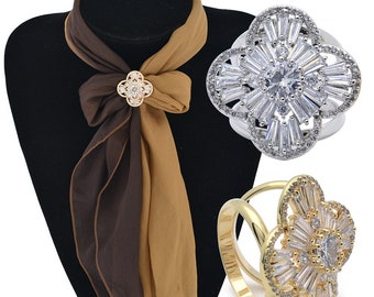 Flower Scarf Ring - Etsy