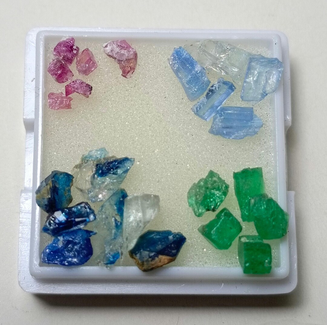 Jeremejevite, Red Beryl, Emerald, Euclase Crystals Box - Etsy