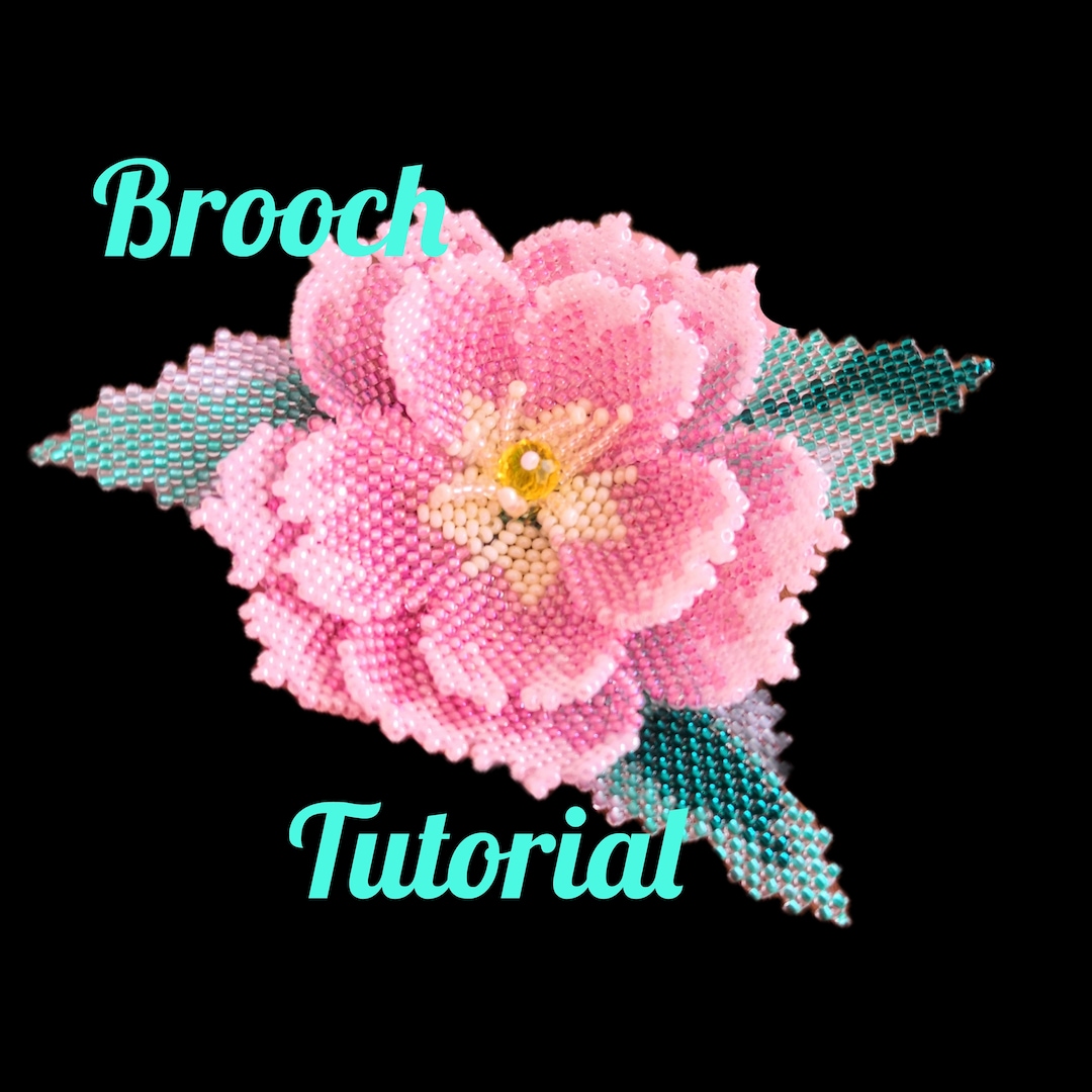 Tutorial Chunky Beaded Brooch Rosehip, 3d Beaded Flower, Master Class ...
