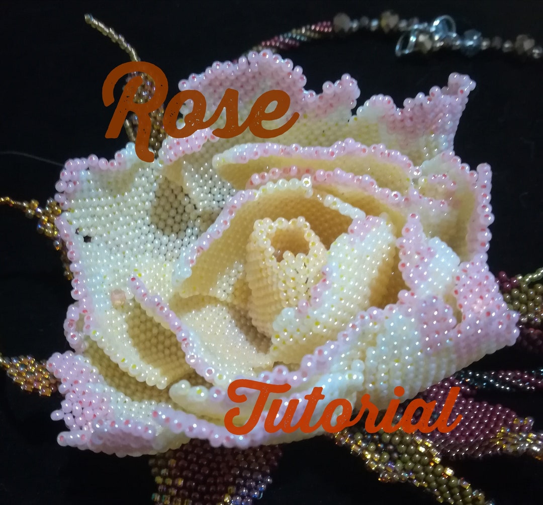 Beaded Rose Tutorial. English Pattern. Instructions for Assembling the Necklace. - Etsy