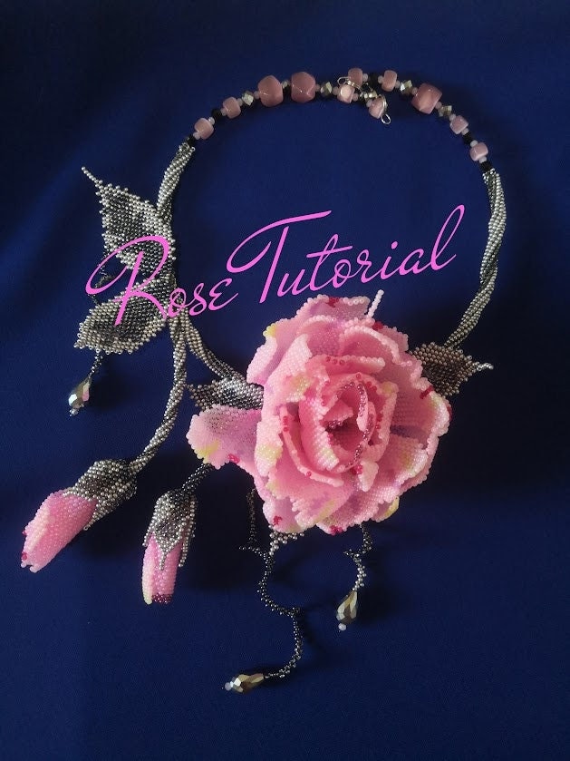 Beaded Rose Tutorial: 3D Seed Bead Pattern (PDF Download) - Etsy