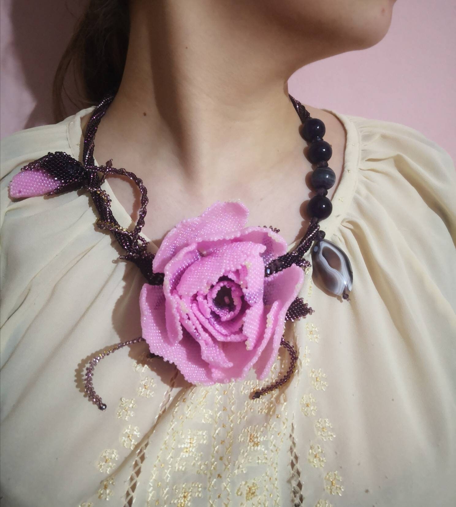 Tutorial Beading Rose. PDF Patterns, Instruction En English, Rose and ...