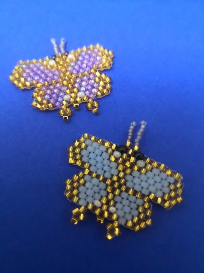 DIY Butterfly Tutorial Peyote Pattern for Beading Butterfly Beaded ...