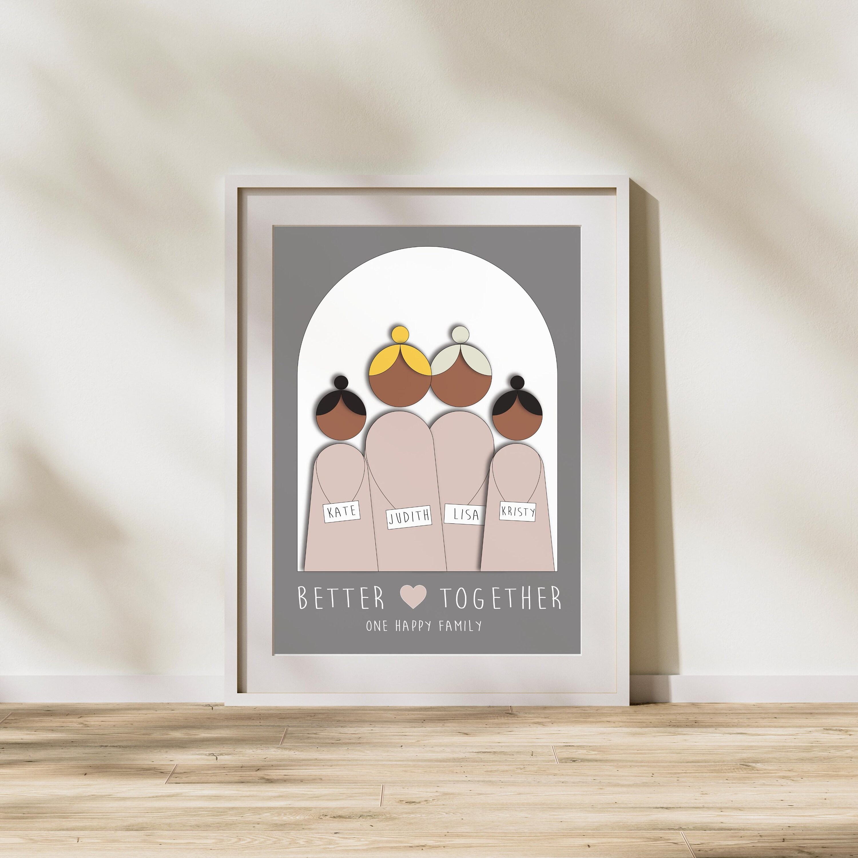 Custom Silhouette Art Print Personalized Faceless Portrait - Etsy