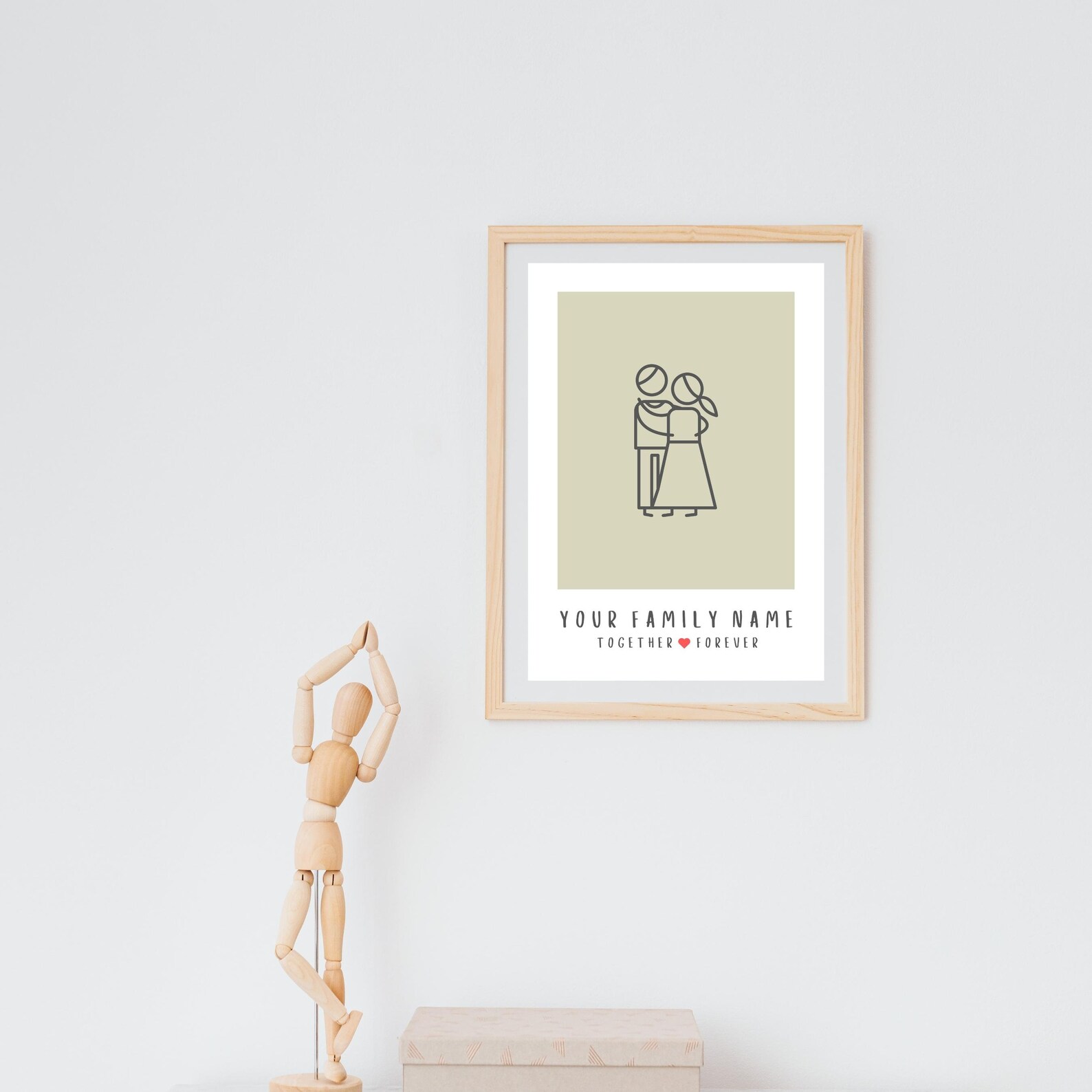 Custom Family Portrait Personalized Family Wall Art With - Etsy